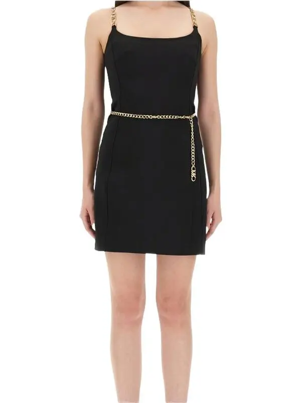 Michael Kors Sleeveless Chain-strap Mini Dress - Black
