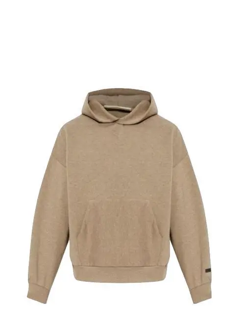 Fear Of God Logo Printed Hoodie - Nude