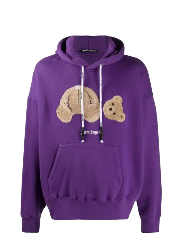 Palm Angels Graphic-print Hoodie - Purple
