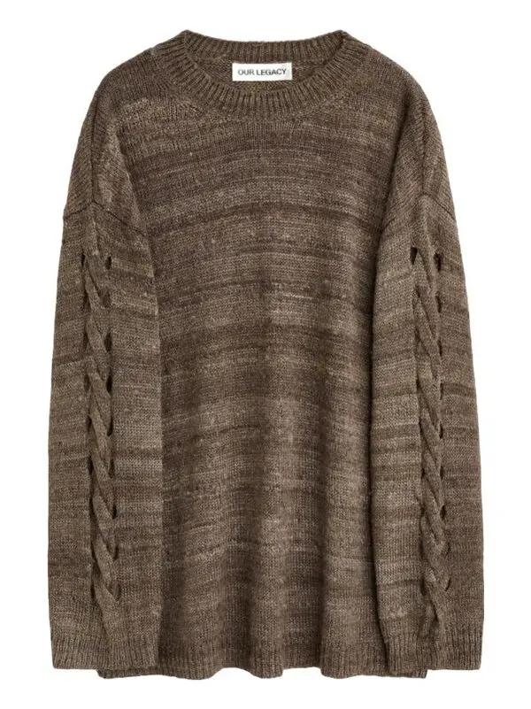 Our Legacy Textured Silk Knitted Sweater - Brown