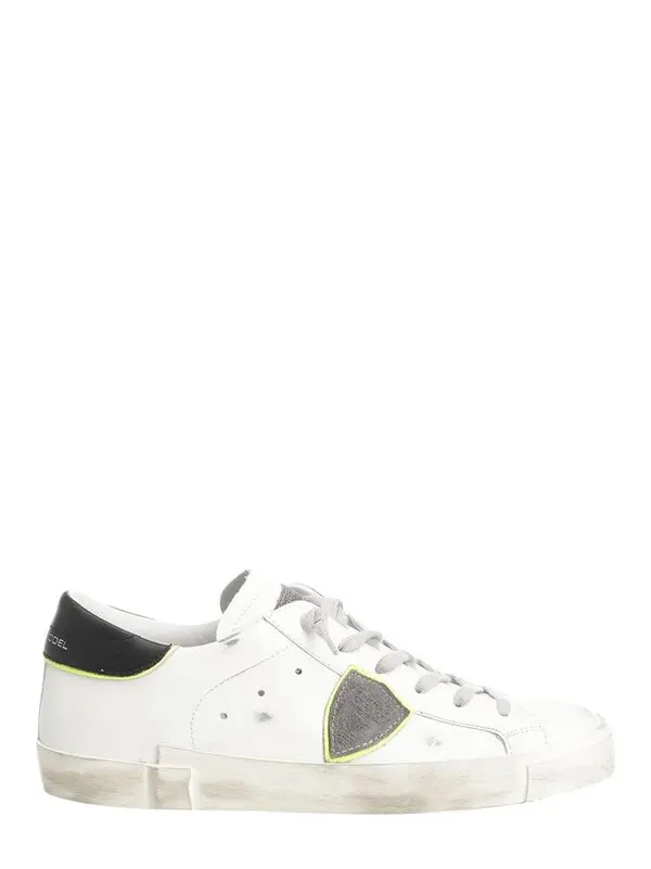Philippe Model Distressed Lace-up Sneakers - White