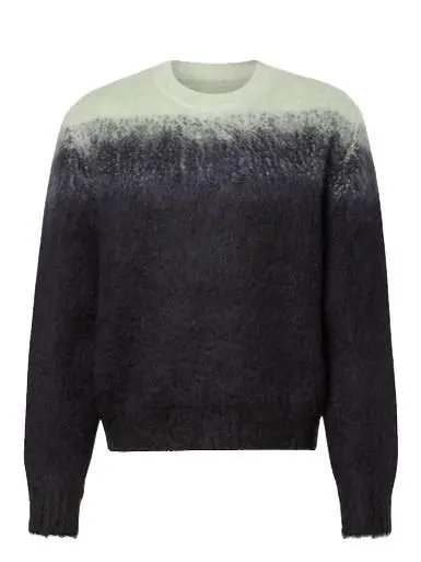 JIL SANDER Mohair And Wool-blend Sweater With Color Gradient - Black