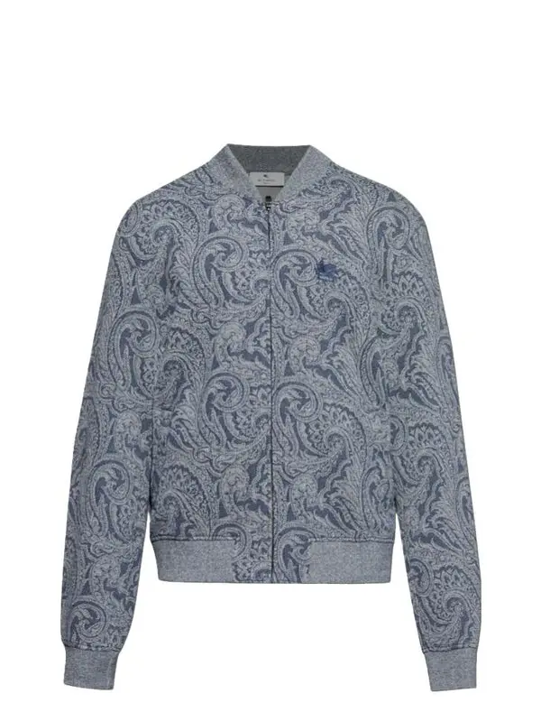 Etro Patterned Zipped Sweatshirt - Gray
