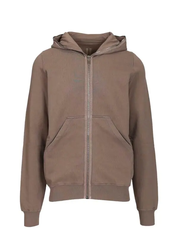 Rick Owens Gimp Zipped Hoodie - Brown