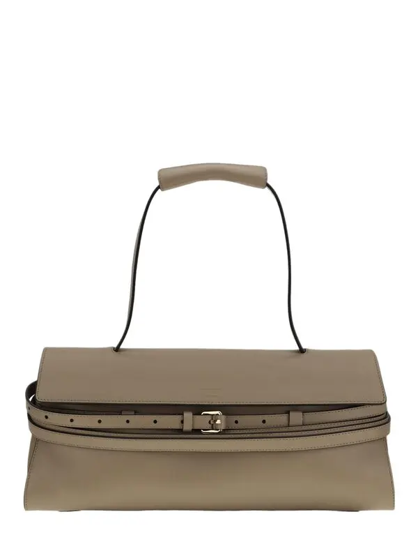 Moschino Tie Detailed Shoulder Bag - Gray