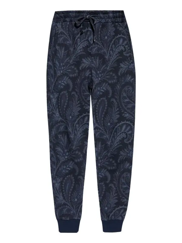 Etro Patterned Drawstring Sweatpants - Black