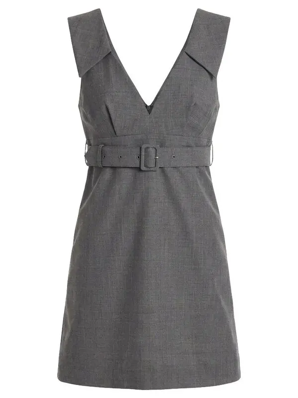 SHUSHU/TONG Belted Mini Dress - Nude