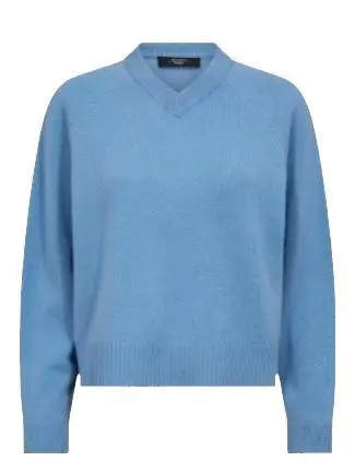 Max Mara V-neck Long-sleeved Knitwear - Blue
