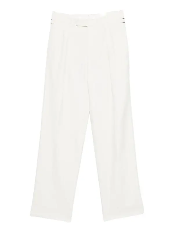 TOM FORD Pleated Wide-leg Trousers - White
