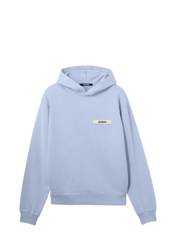 Jacquemus The Gros Grain Long-sleeve Hoodie - Light Blue