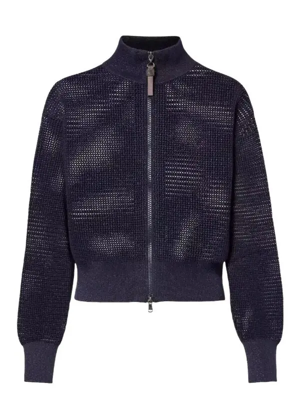 Brunello Cucinelli Cropped Zip-up Cardigan - Blue