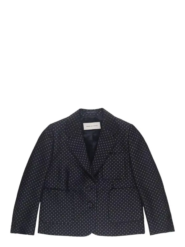 Dries Van Noten Single-breasted Jacquard Jacket - Black