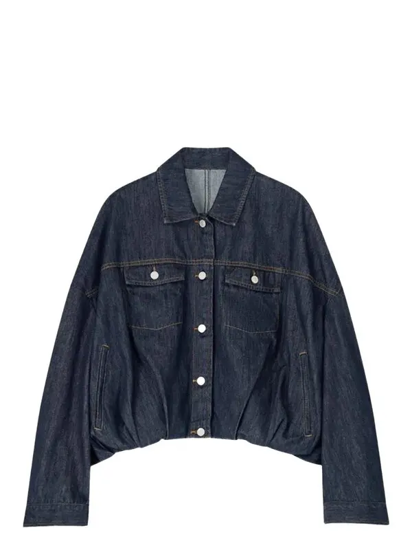 Dries Van Noten Cocoon Shaped Denim Blouson - Black