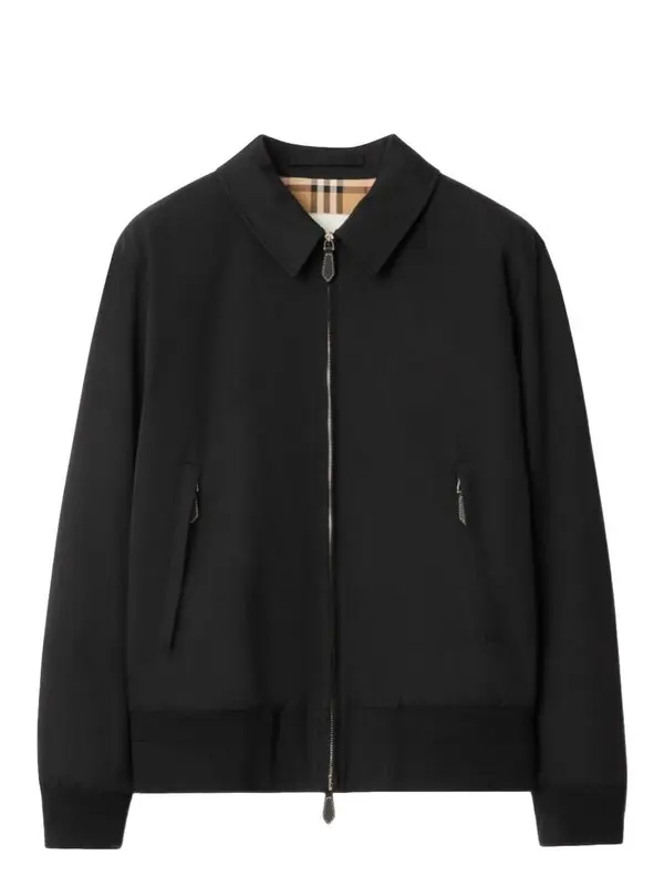 Burberry Gabardine Harrington Jacket - Black