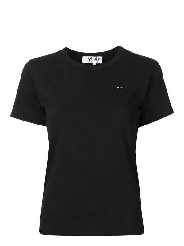 Play Comme Des Garcon Logo Patch T-shirt - Black