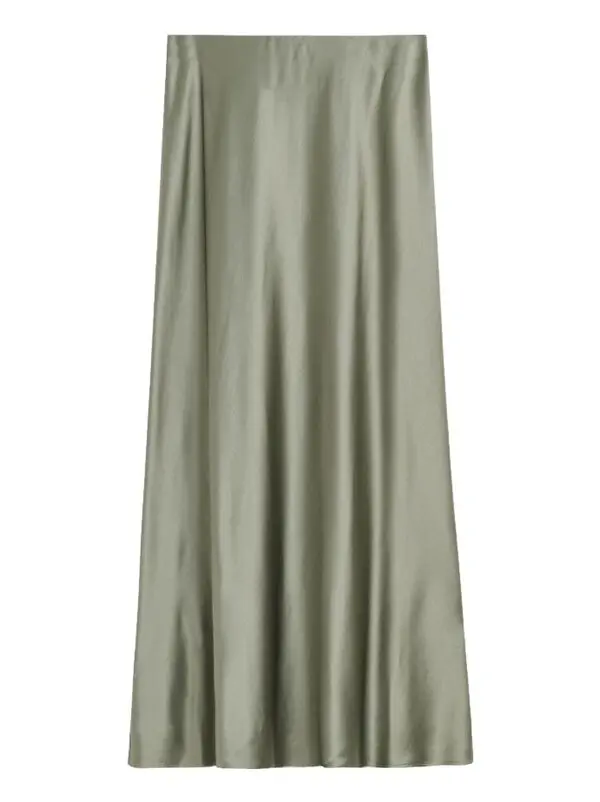 BY MALENE BIRGER Barbara Satin Maxi Skirt - Deep Lichen Green