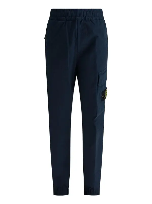 Stone Island Elastic Waist Cargo Pants - Sea-blue