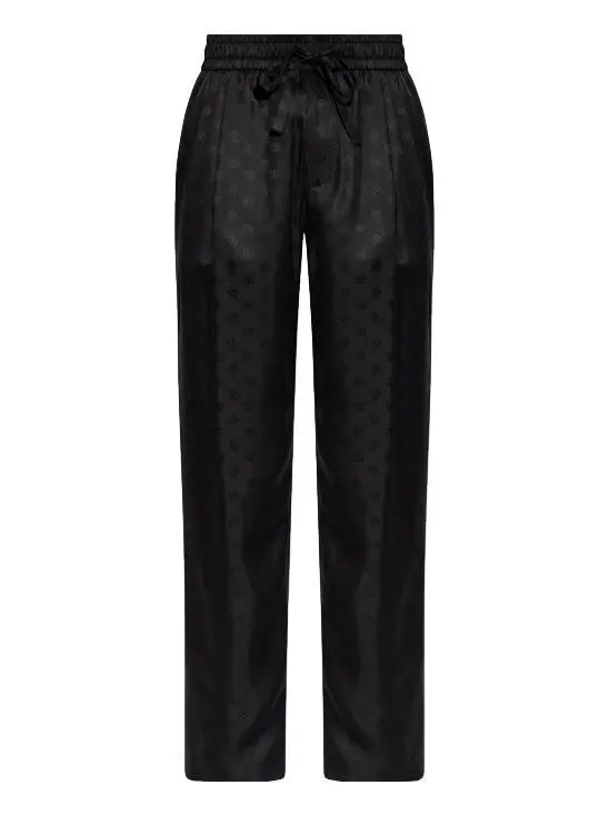Dolce & Gabbana Monogram Jacquard Trousers - Black