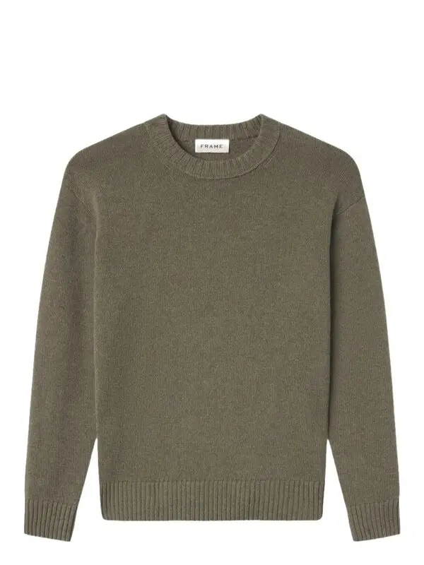 FRAME Ribbed Crewneck Sweater - Smoky Green