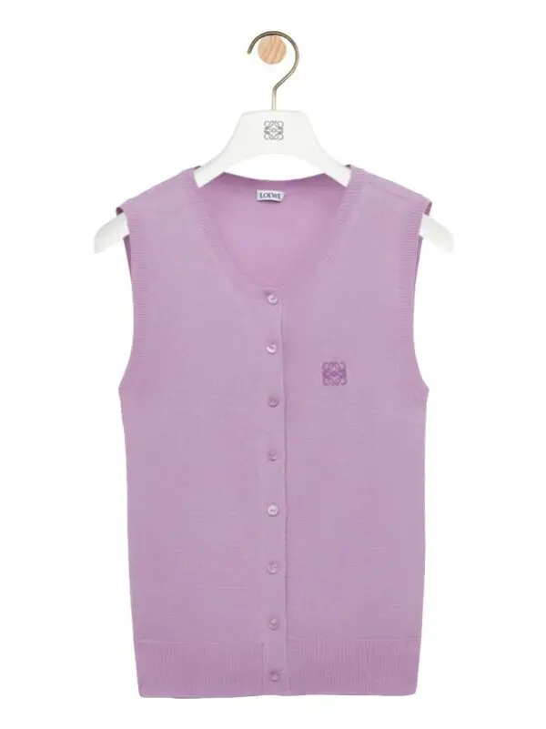 Loewe Cashmere And Silk Vest - Lilac