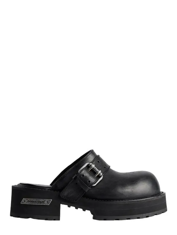 Balenciaga Venom Buckled Mules - Black