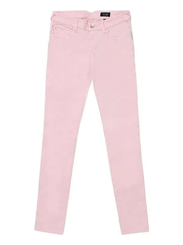 Emporio Armani Belt Loop Straight Leg Jeans - Pink