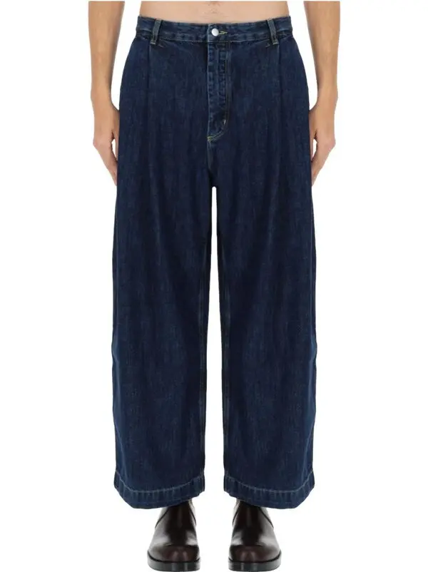 Studio Nicholson Punch Wide-leg Jeans - Black