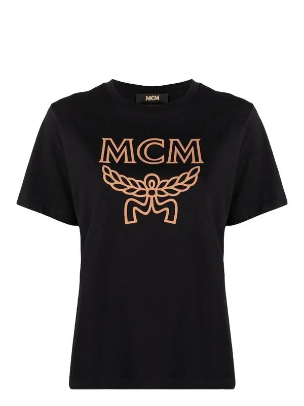 Mcm Logo Printed T-shirt - Black