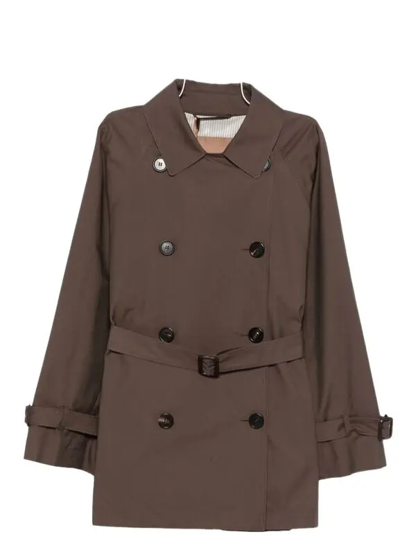 Max Mara Long-sleeved Trench Coat - Brown
