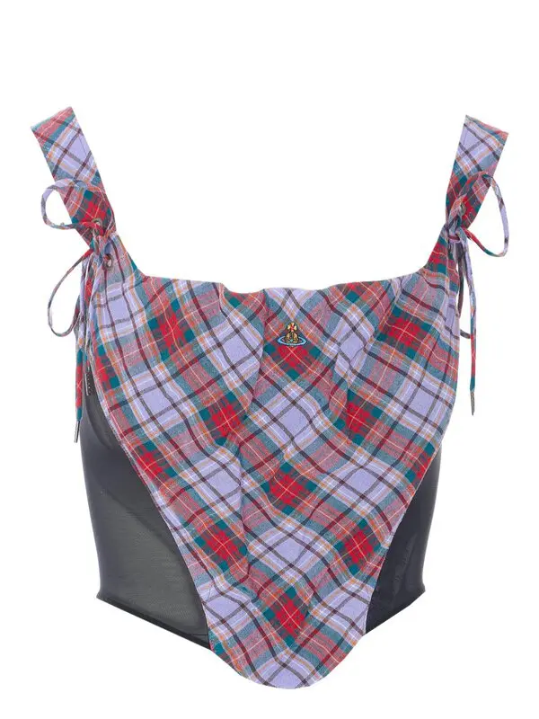VIVIENNE WESTWOOD Checked Corset - Blue