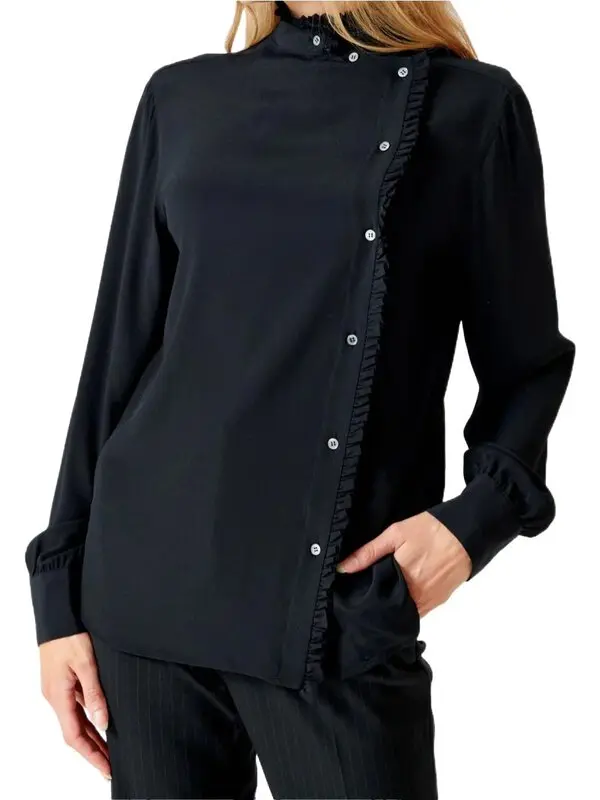 N.21 Ruffle Button-up Blouse - Black