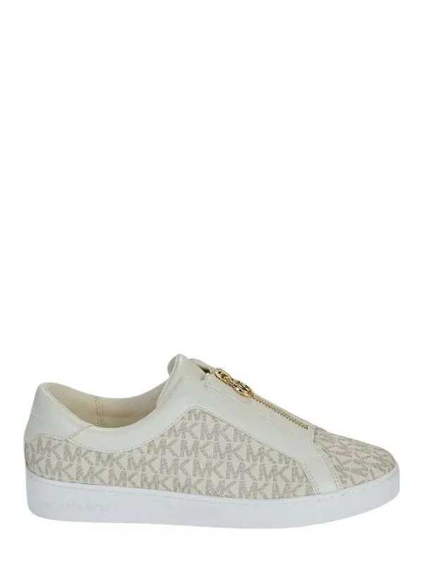 Michael Kors Keaton Zip Detail Sneakers - White