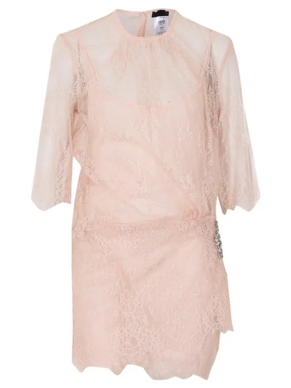 Liu Jo Lace Mini Dress - Pink
