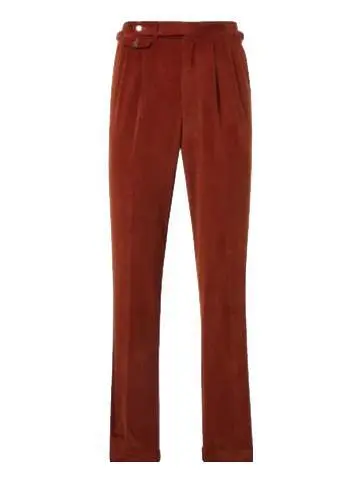 Dunhill Cotton And Silk Corduroy Pants - Red