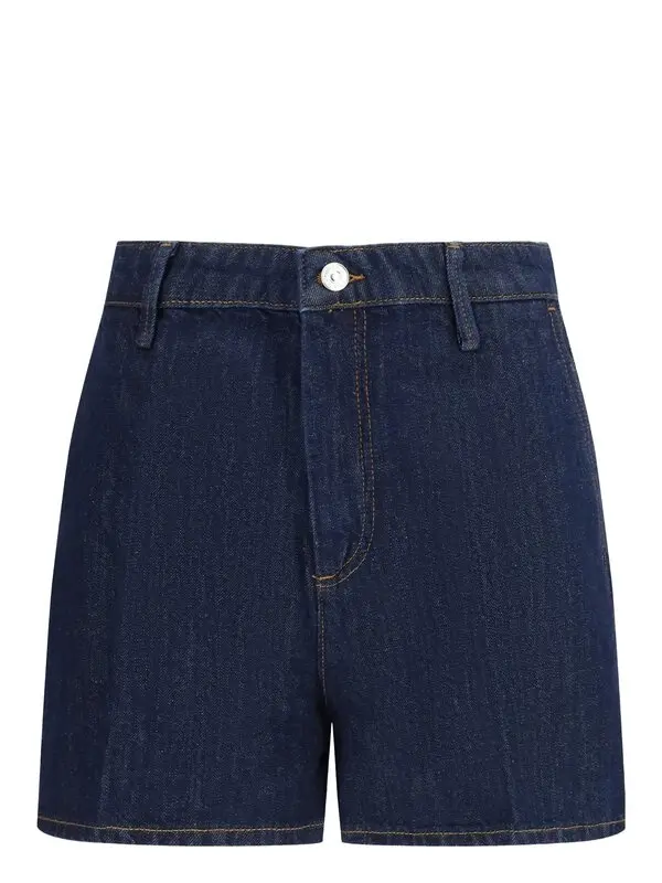 7 For All Mankind Belt Loop Denim Shorts - Black