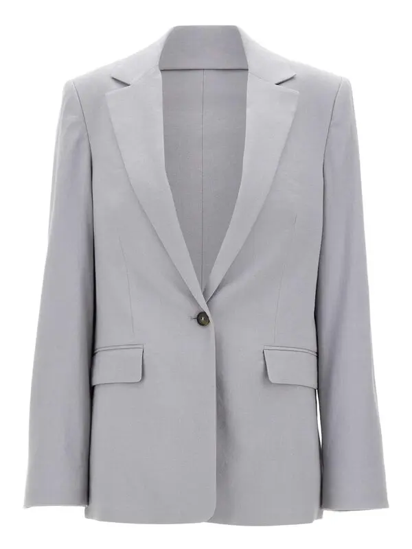 Vince Single-breasted Long Blazer - Gray