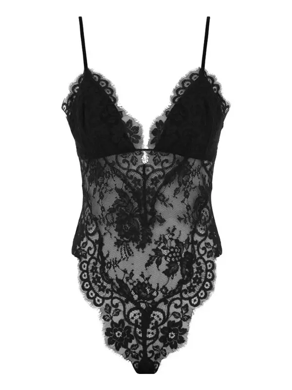 Zimmermann Lace Teddy Bodysuit - Black