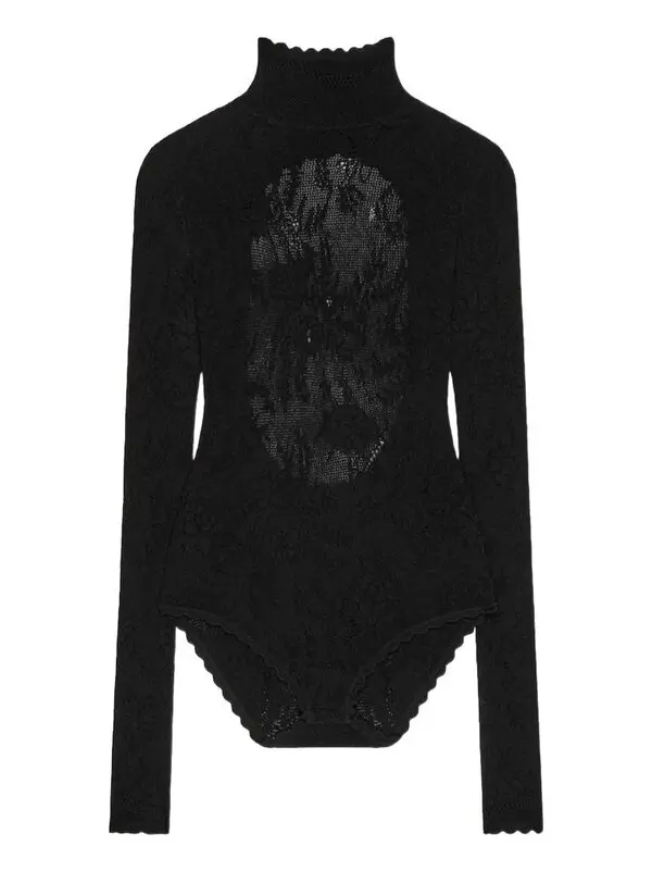Givenchy Floral Lace Bodysuit - Black