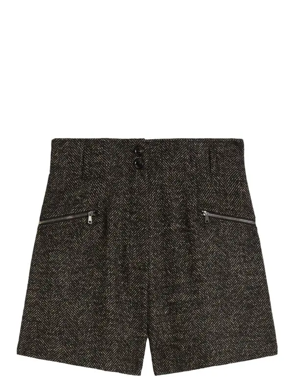 Max Mara Bolzano Wool Blend Shorts - Black