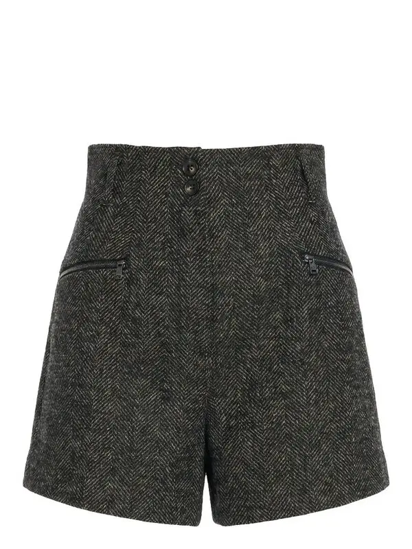 Max Mara Bolzano High-waist Chevron Shorts - Multicolor