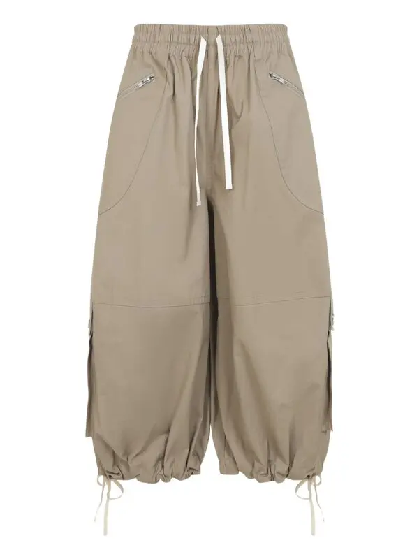 Co Braies Pants With Elasticated Waistband And Adjustable Hem - Nude