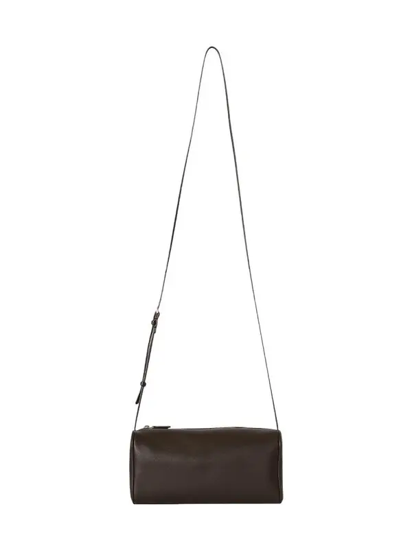 THE ROW 90's Zipped Crossbody Bag - Ebony Brown