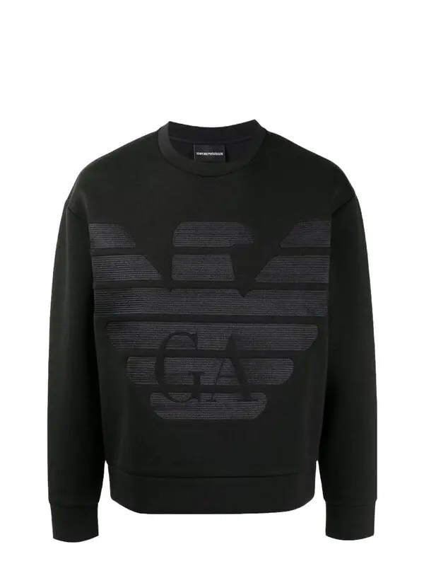 Emporio Armani Logo Print Sweatshirt - Black