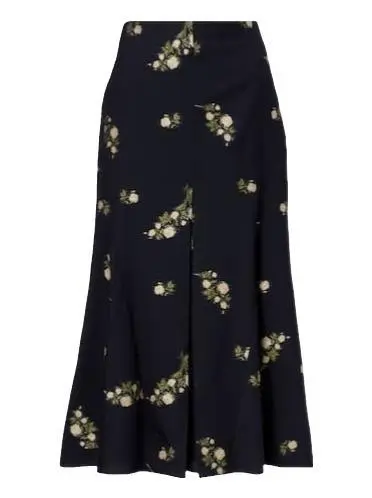 Erdem Floral Jacquard Midi Skirt - Black