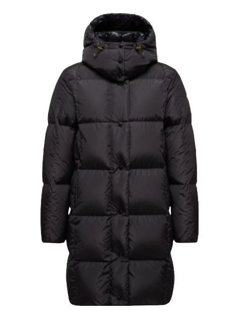 Moncler Logo Patch Quilted Hooded Jacket - Black