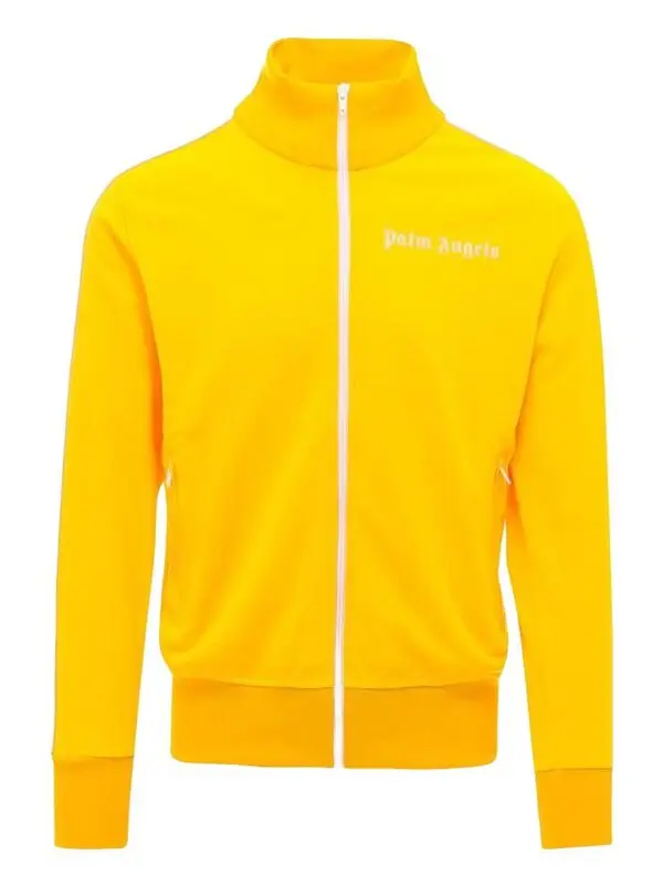 Palm Angels Zip-up Track Jacket With Logo Detail - Yellow