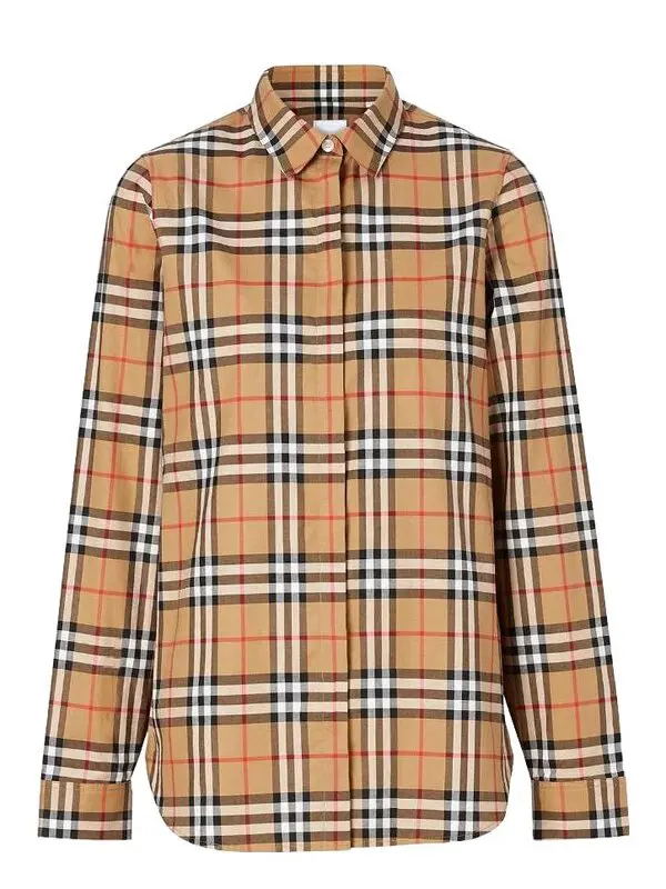 Burberry Vintage Check Print Shirt - Yellow