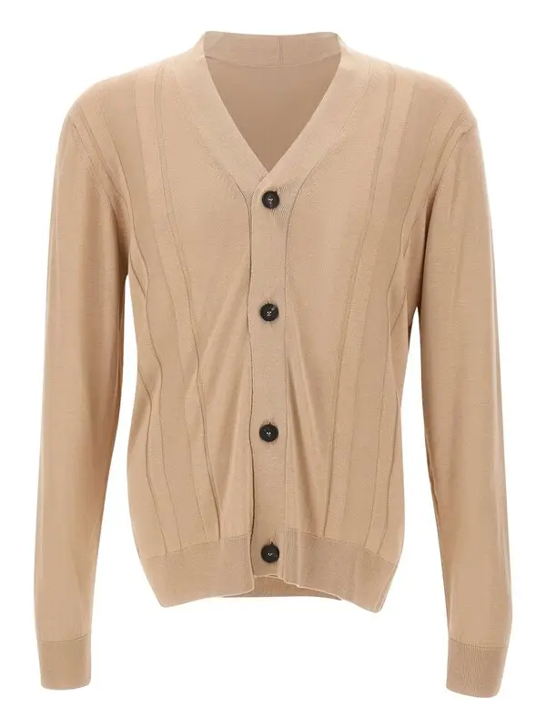 Tagliatore Moore V-neck Cardigan - Beige