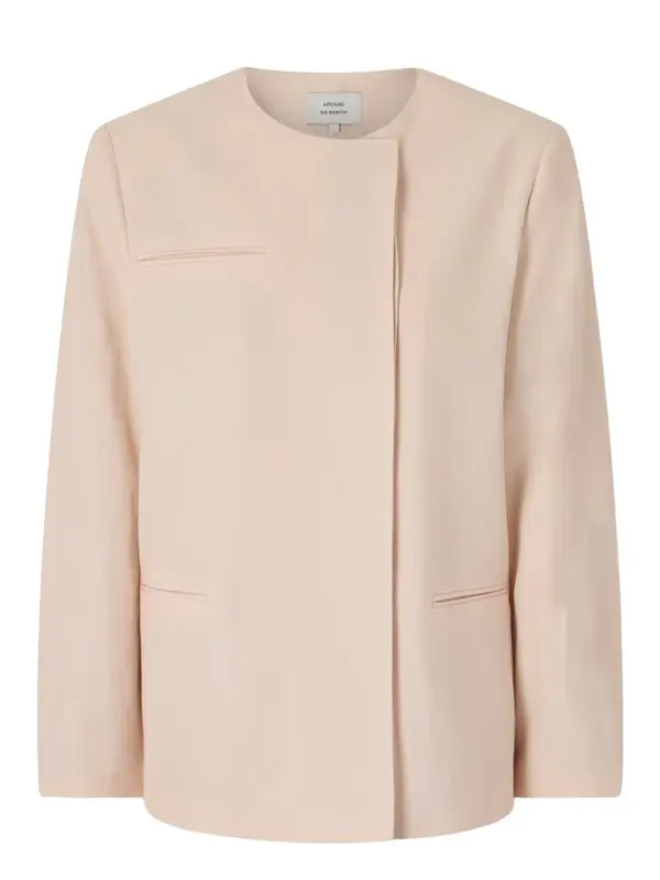 Loulou De Saison Bono Asymmetrical Welt Jacket - Blush