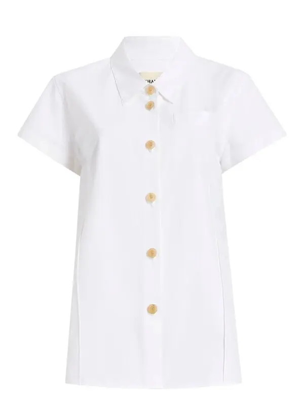 Khaite Button Keefe Top - White